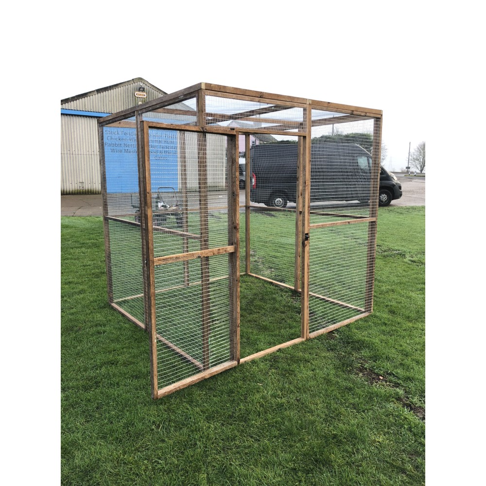 6FT x 6FT Run Rabbit Chicken Pen Bird Aviary 19G 184cm x 93cm